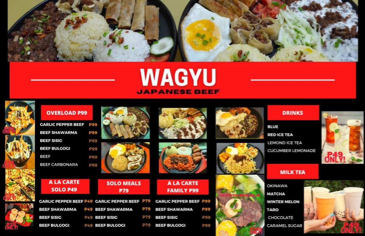 Menu at Wagyu Japanese Beef Tanza restaurant, Tanza