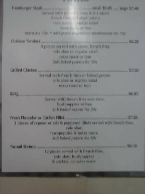 Menu at Catalina grill restaurant, Bessemer City