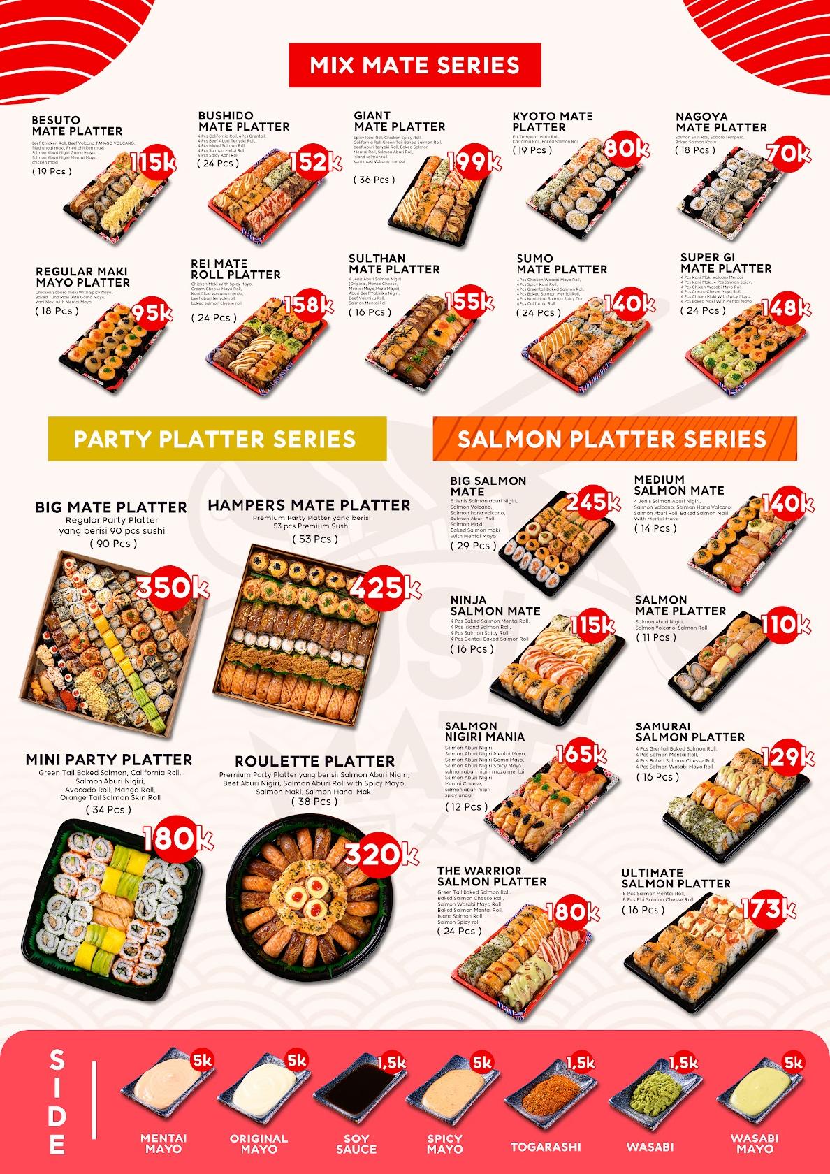 Carta de Sushi Mate - BSD City, Tangerang del Sur