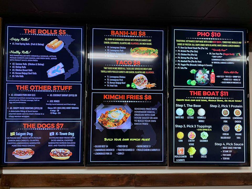 Menu at The Red Boat Asian Fusion restaurant, Glen Burnie
