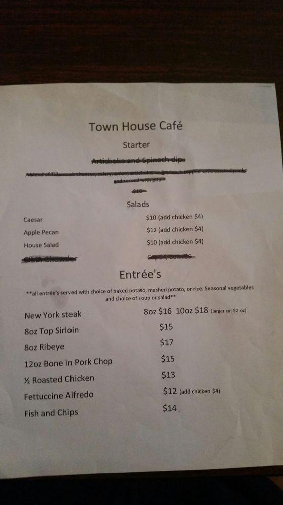 Menu at Town House Cafe, Goldendale, E Broadway St