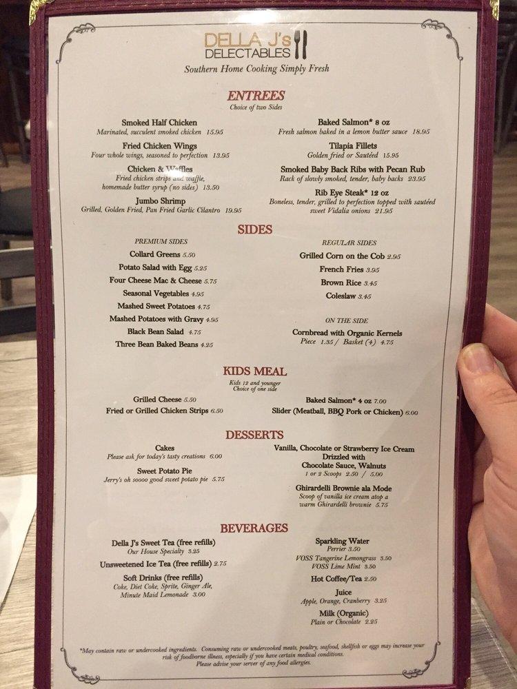 Menu at Della J's Delectables BBQ, Springfield
