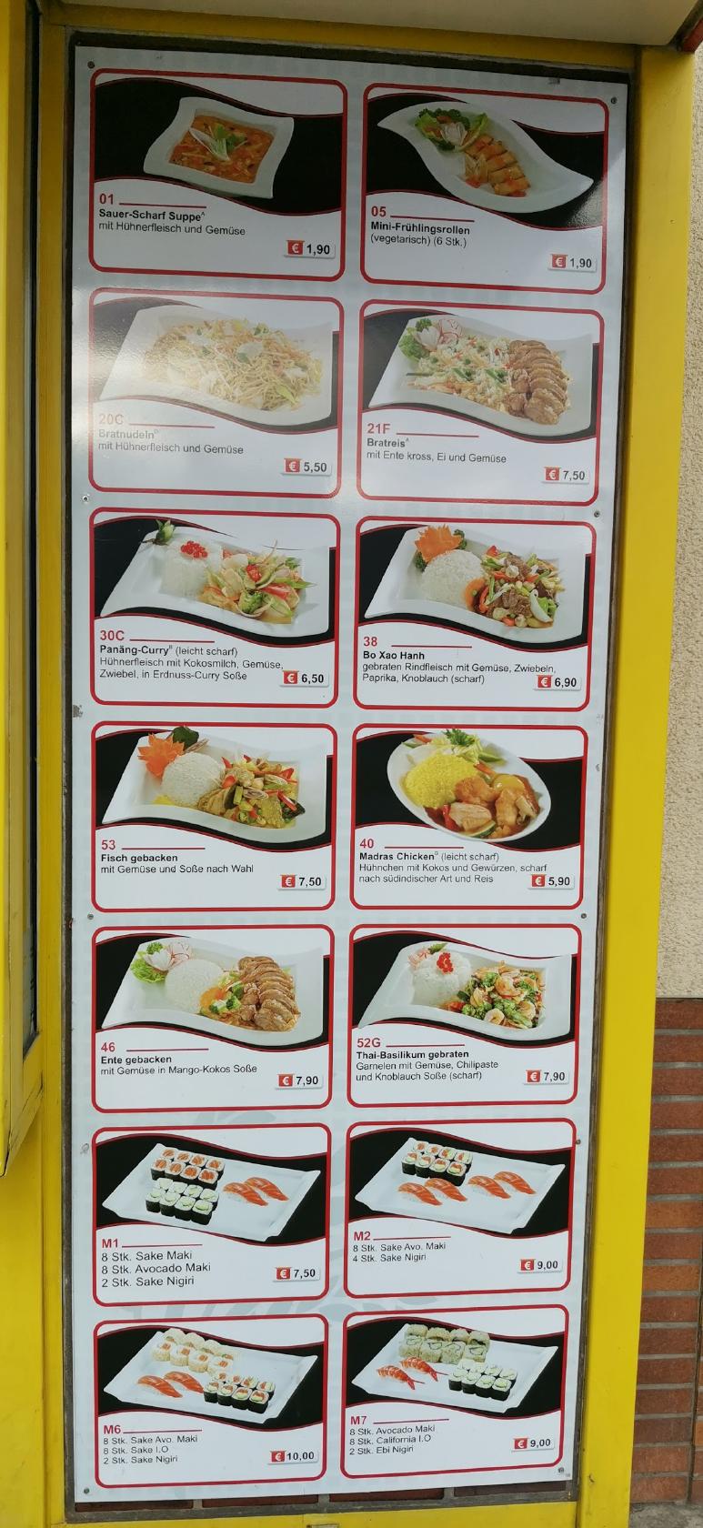 Menu at Asia Sushi Food T&V restaurant, Hildesheim