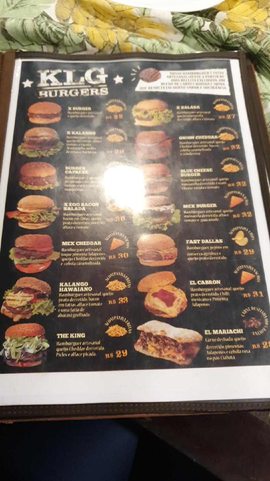 Menu em Kalango Bar e Café, Ilhabela