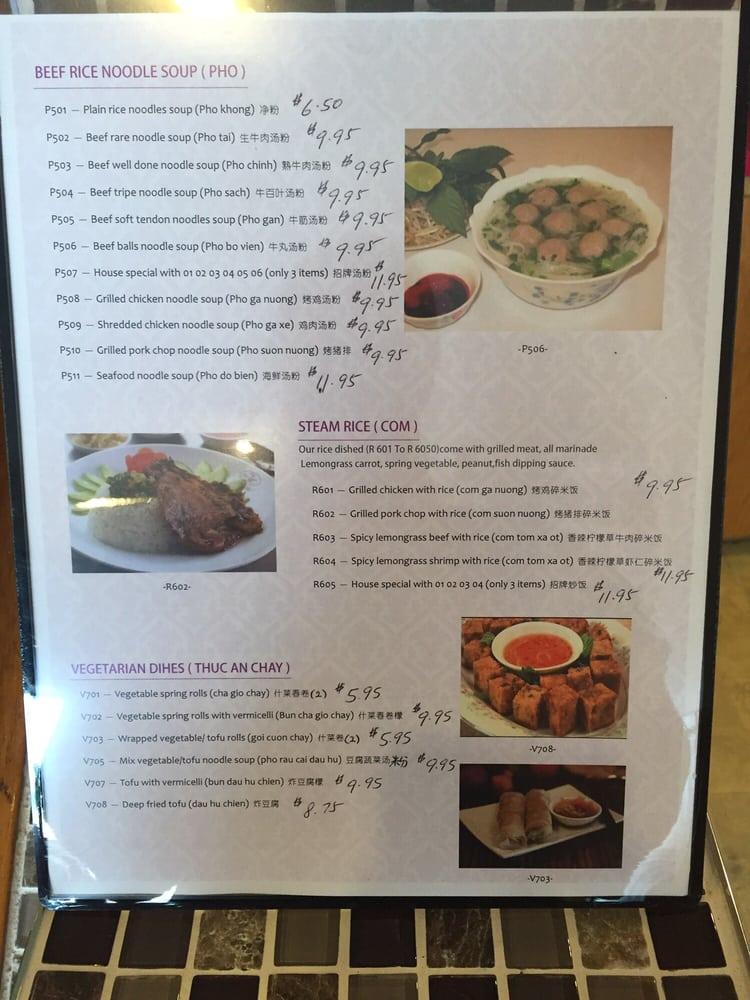 Menu at PHO pub & bar, North Sydney