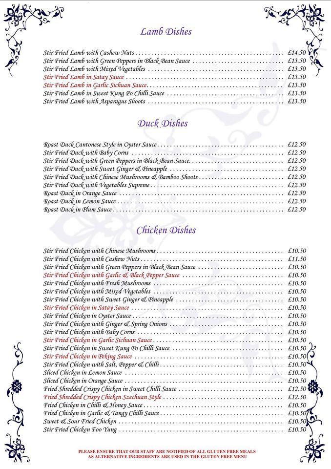 Menu at Maplewood Restaurant, Widnes, Warrington Rd