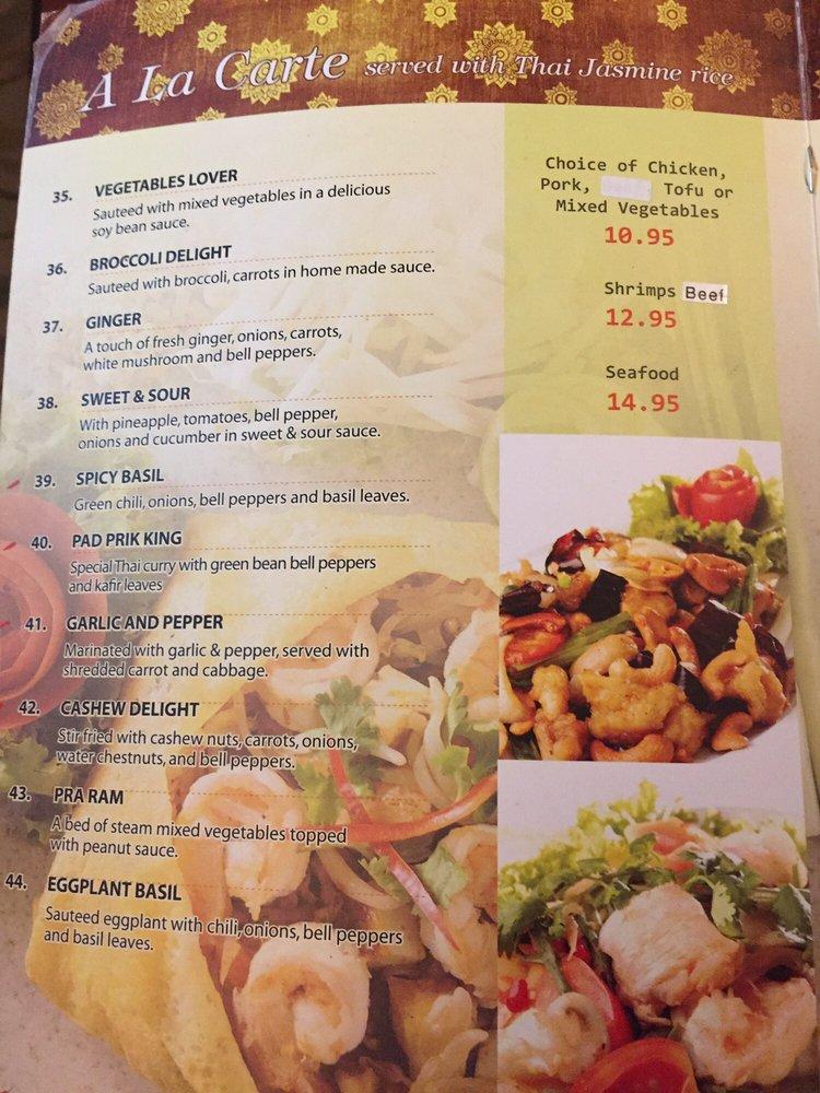 Menu at Thai Home Restaurant, Sandy
