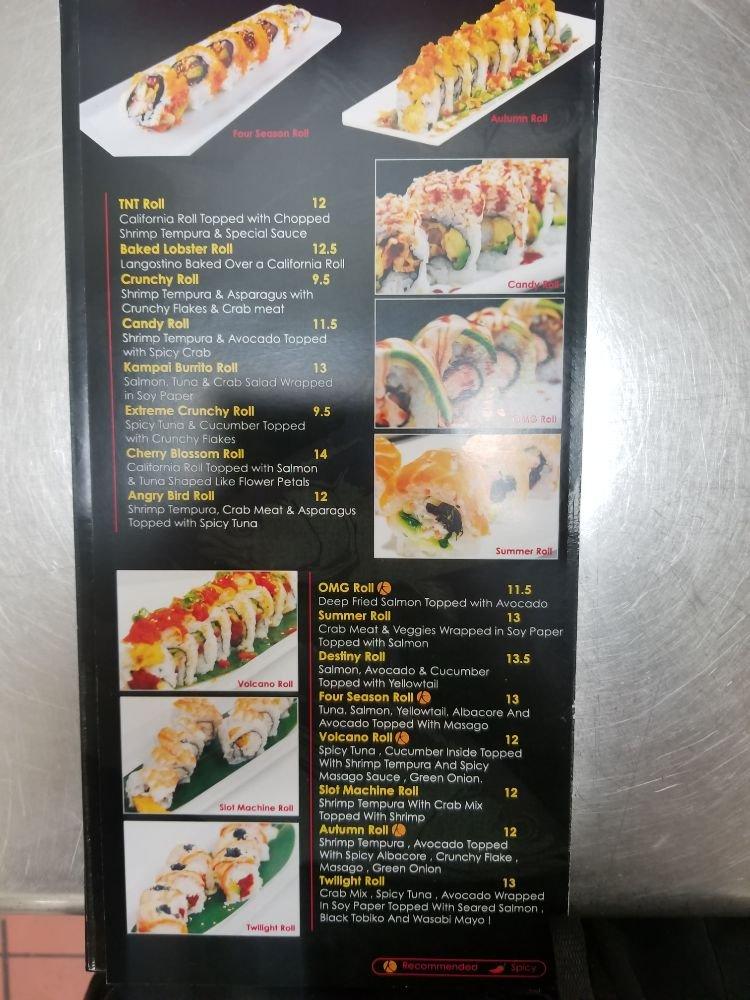 Menu at Kampai Sushi House restaurant, Los Alamitos