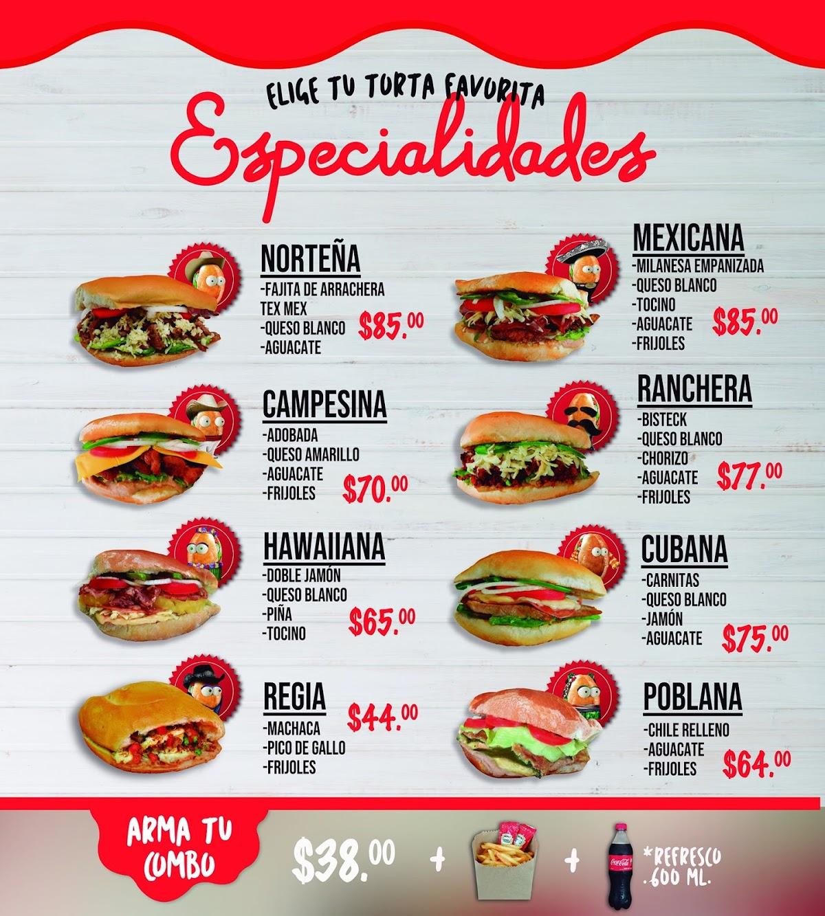 Carta del restaurante Tortas La Blanquita Suc. Fuentes, Torreón ...