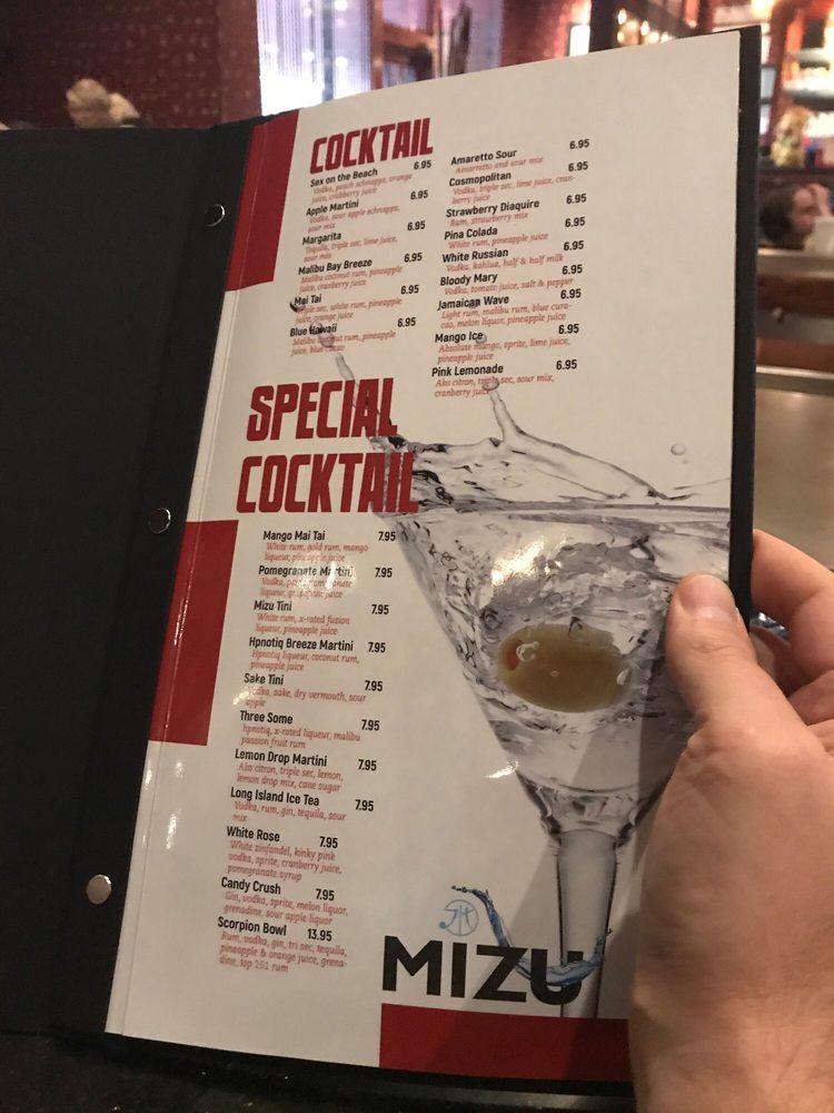 Carta de MIZUWA Japanese Steakhouse, Alabaster