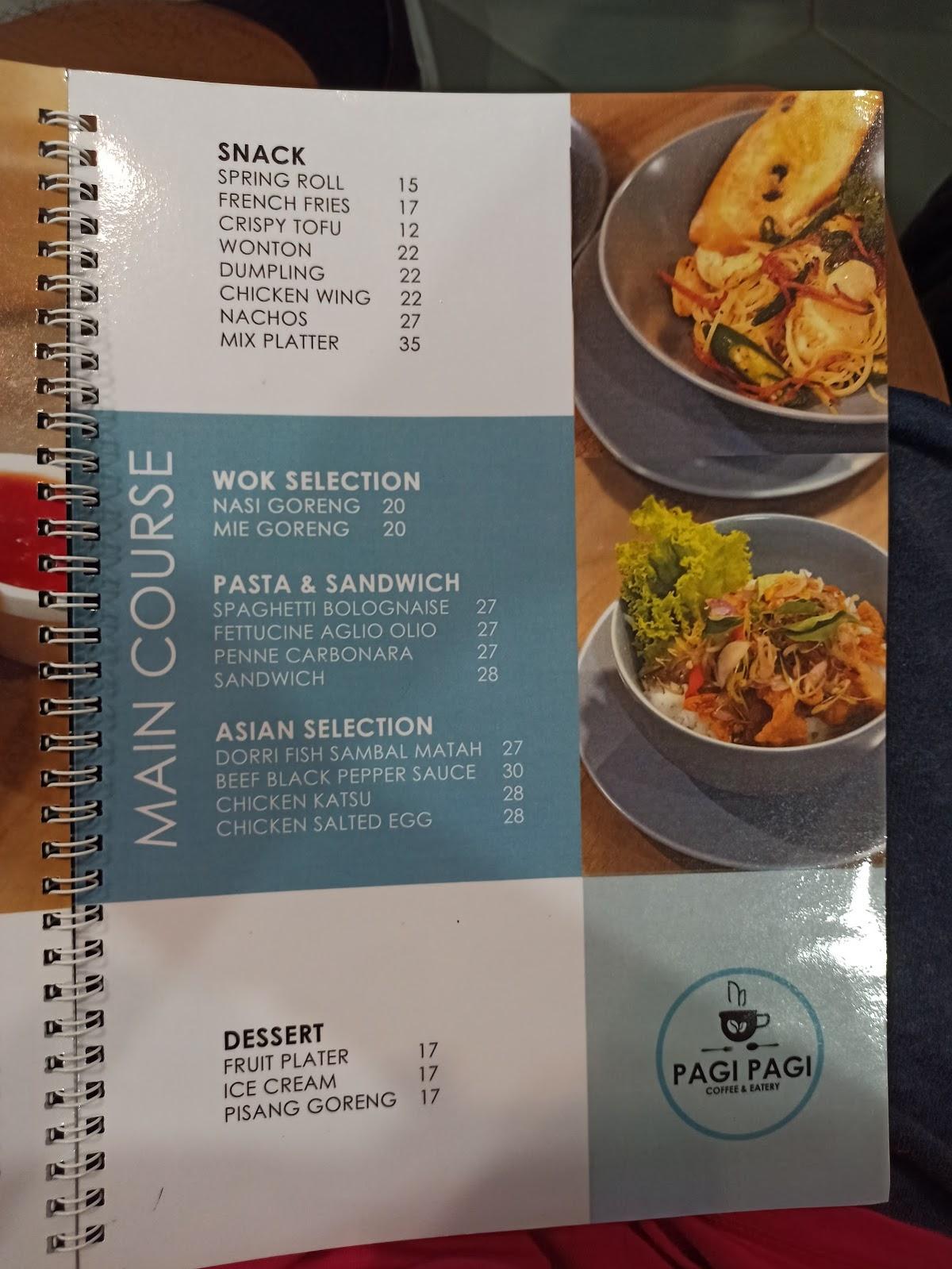 Menu at Pagi Pagi Coffee & Eatery cafe, Sidoarjo
