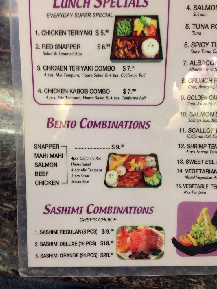 Menu at Sushi & Teri restaurant, Los Angeles, 116 Japanese Village ...