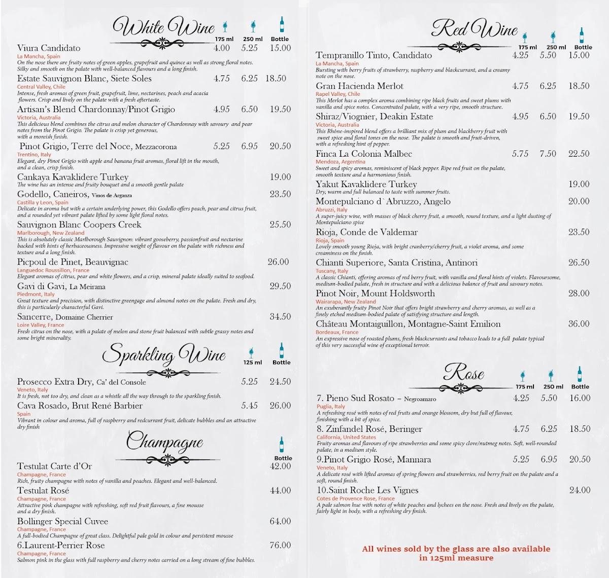 Menu at TURQUOISE KITCHEN & BAR, West Bromwich