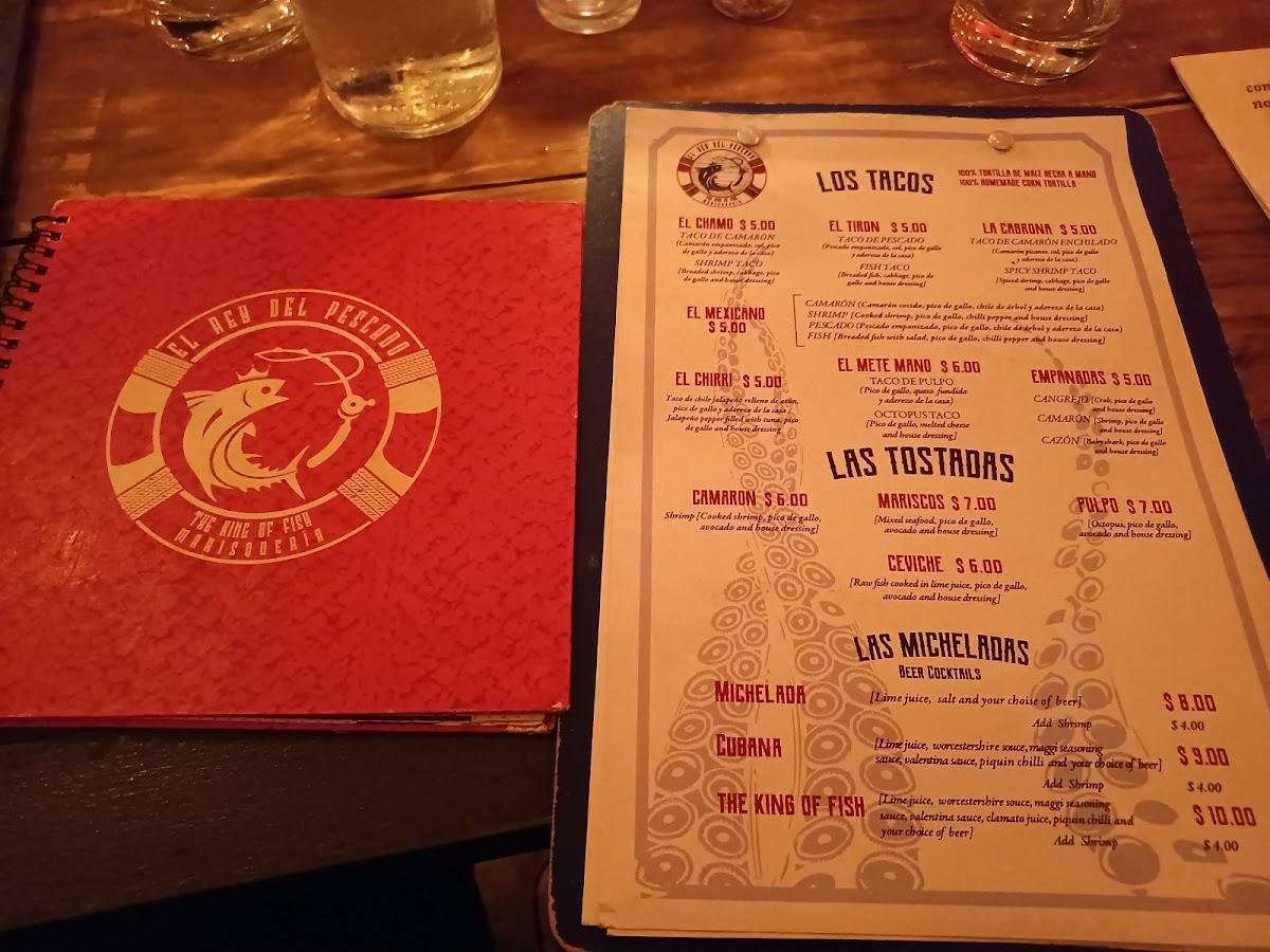 Menu at The King of Fish pub & bar, New York City