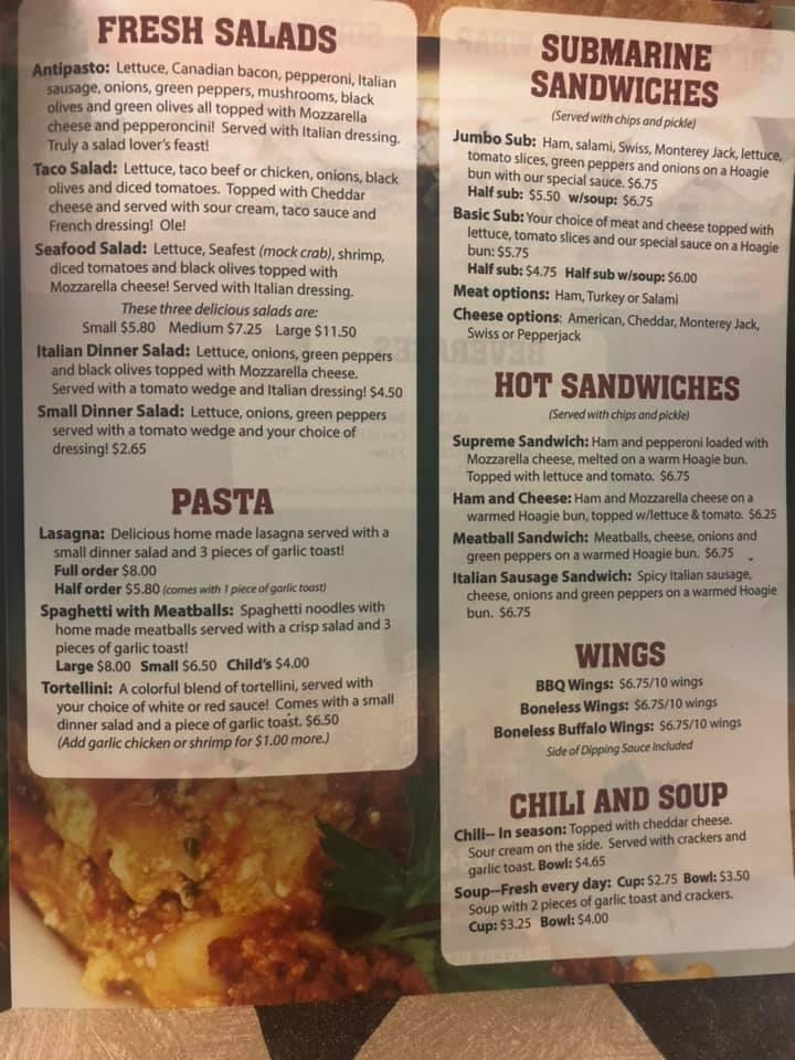 Menu at Tower Pizza pizzeria, Staples, 414 2nd Ave NE