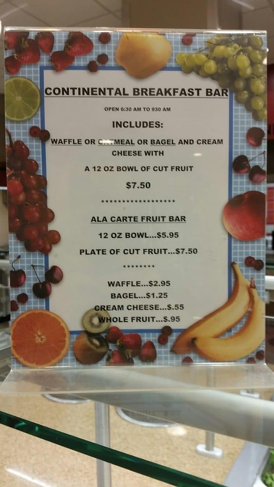 Menu at University of Utah Hospital Cafeteria, Salt Lake City
