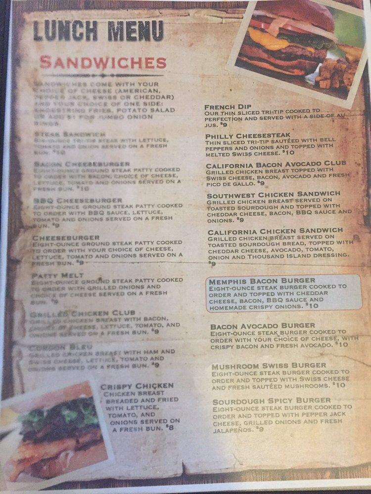 Menu at Ale's Steakhouse & Bar, Ridgecrest, N Norma St
