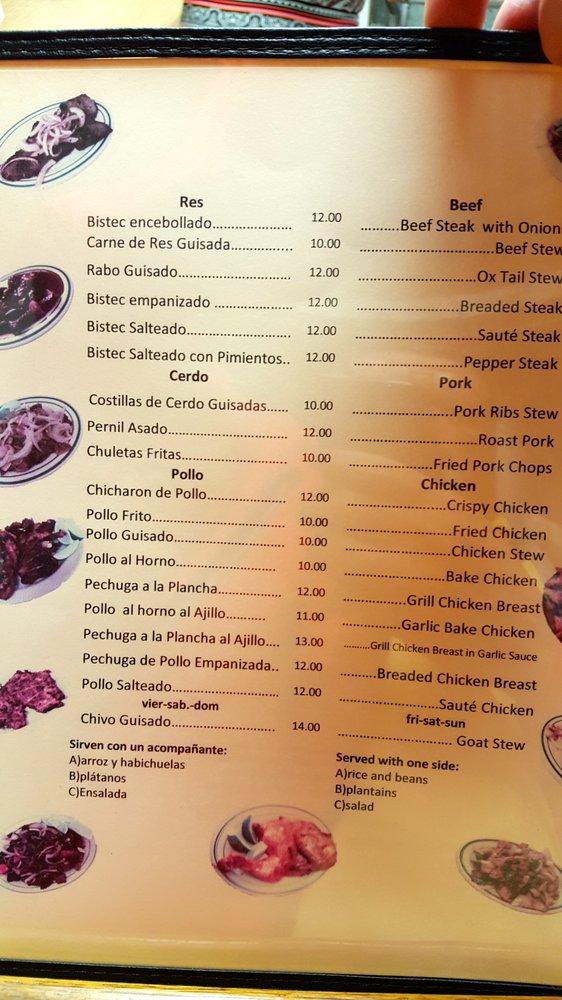 Menu at Ambar Restaurant, Sleepy Hollow