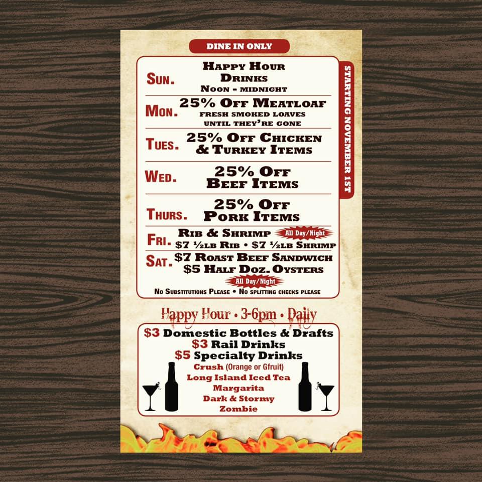 Menu at 28th St. Pit-n-Pub, Ocean City