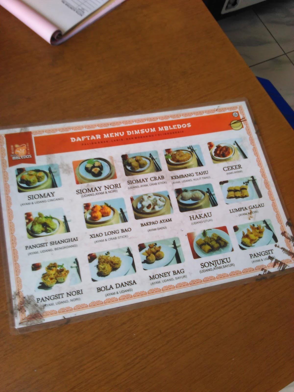 Menu at Dimsum Mbledos Klp.Gading restaurant, North Jakarta, Jl. Harpa 1