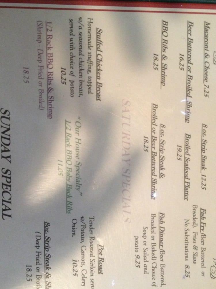 Menu at Gordie Harper Bazaar restaurant, Newfane
