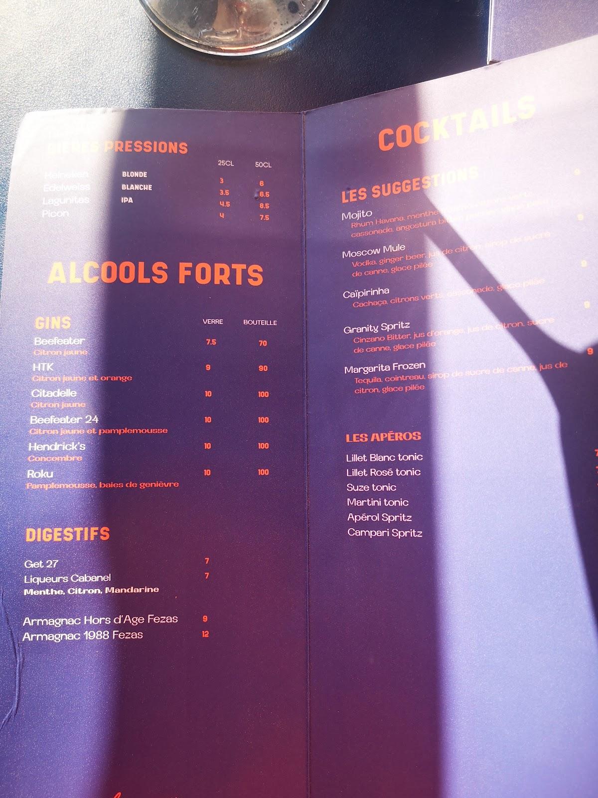 Menu at Museau Musette restaurant, Toulouse