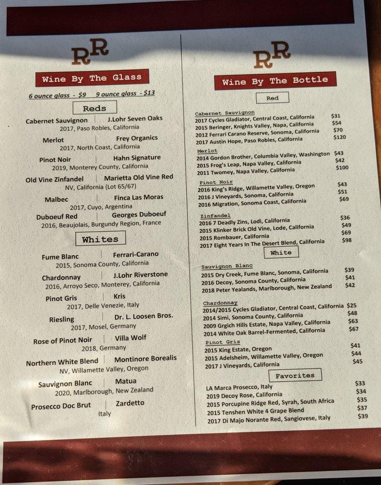 Carta del restaurante Resurrection Roadhouse, Seward, Herman Leirer Rd