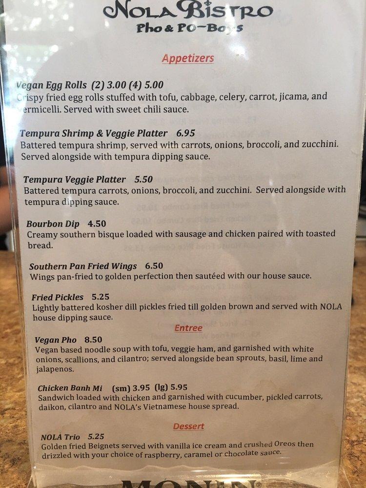 Menu at Noosh Afghan Cuisine restaurant, Lansing