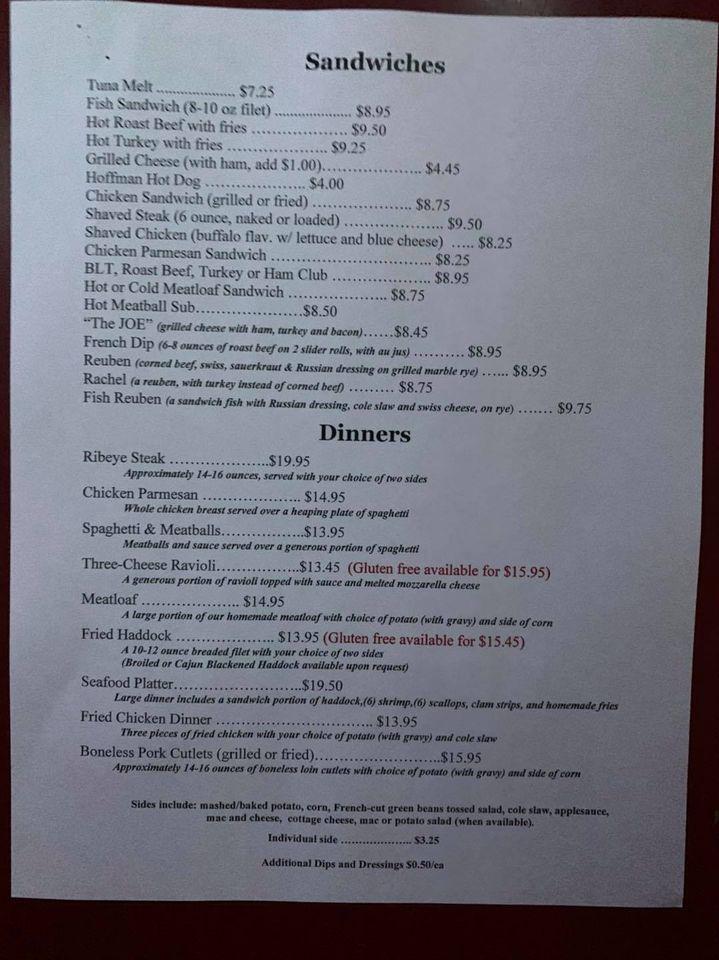 Menu at Altmar Hotel restaurant, Altmar