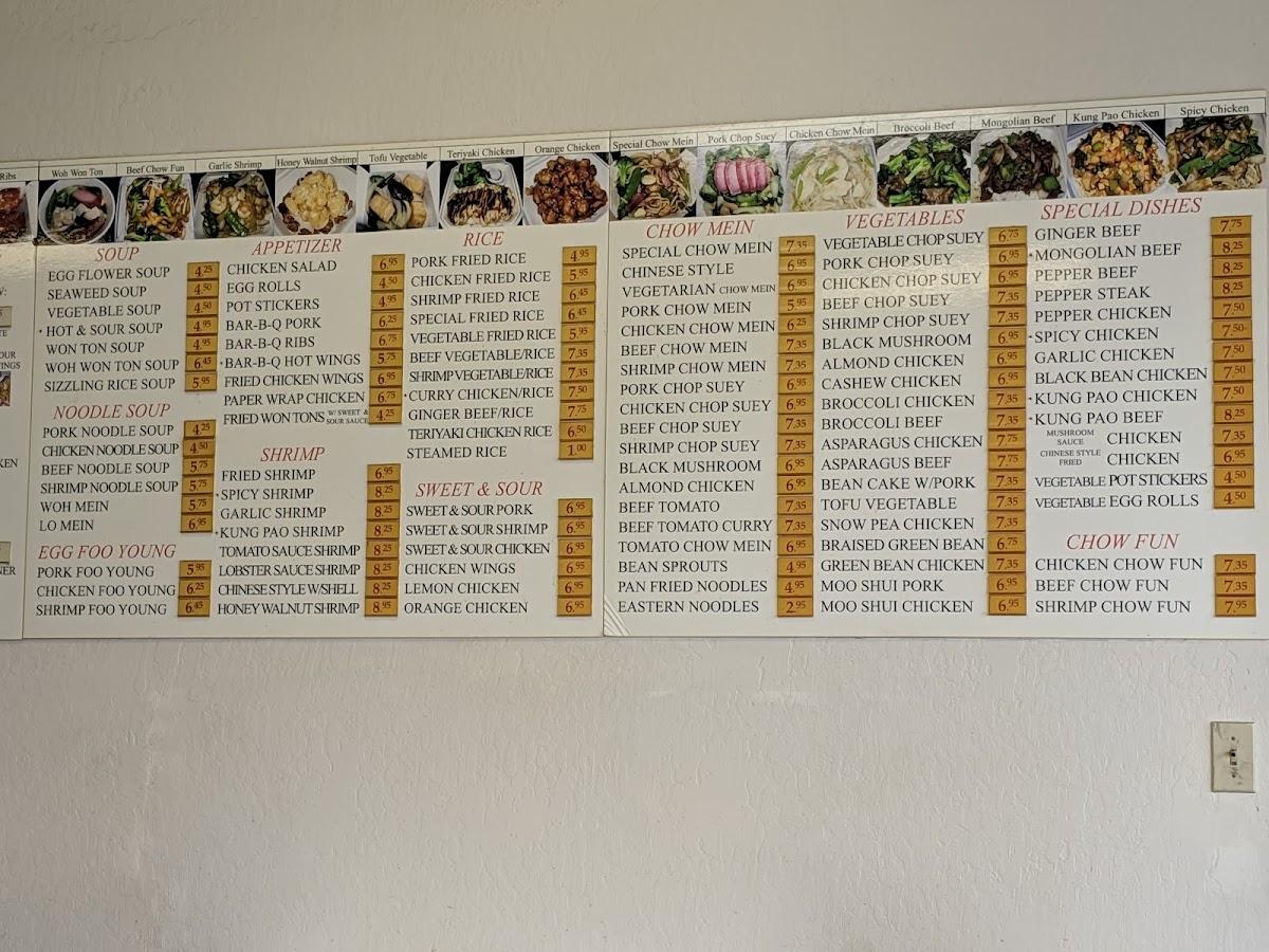Menu at Ding Ho Kitchen restaurant, Fresno