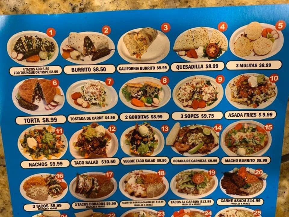 Menu at El Kiosko restaurant, Oak Harbor