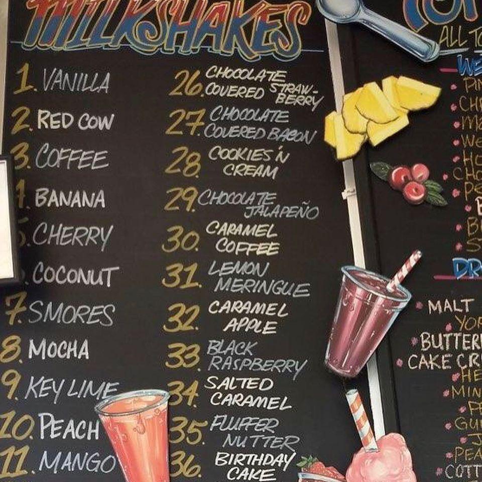 Menu at Humpty Junior's restaurant, Delaware
