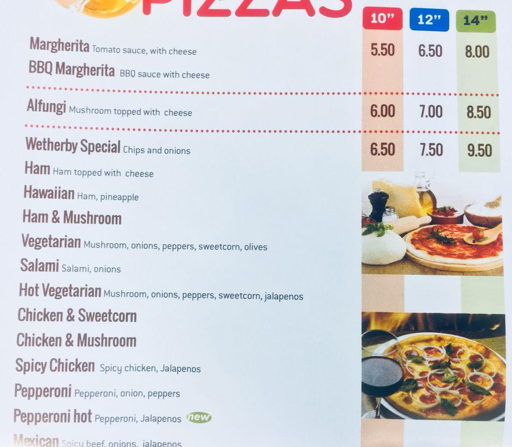Menu at Pizza Bella pizzeria, Wetherby