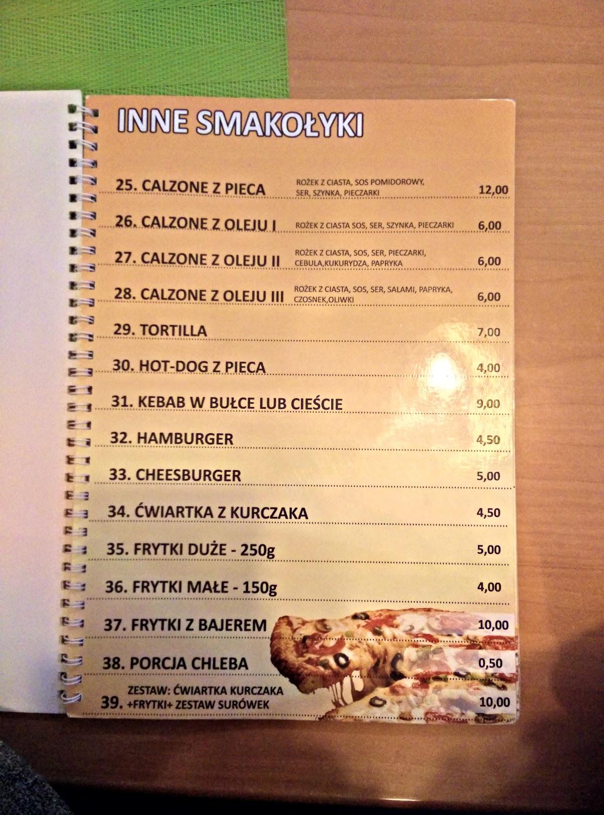 Menu at Pizzeria Pietro, Ropczyce
