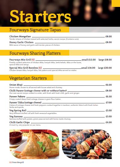 Menu at Fourways Bar & Grill, Rowley Regis, 2 Portway Hill
