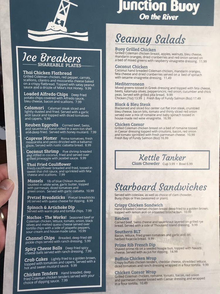 Menu at Junction Buoy pub & bar, Marysville, River Rd