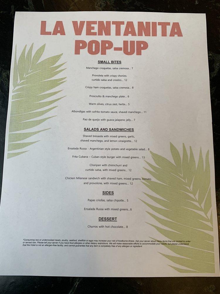 Menu At La Ventanita Pub Bar Grand Rapids