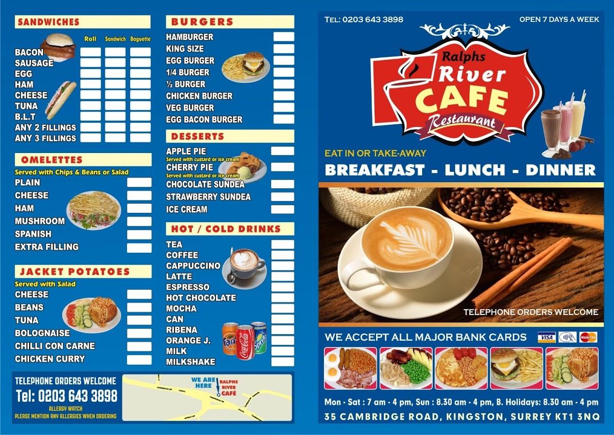 Menu at River Cafe, London, 35 Cambridge Rd