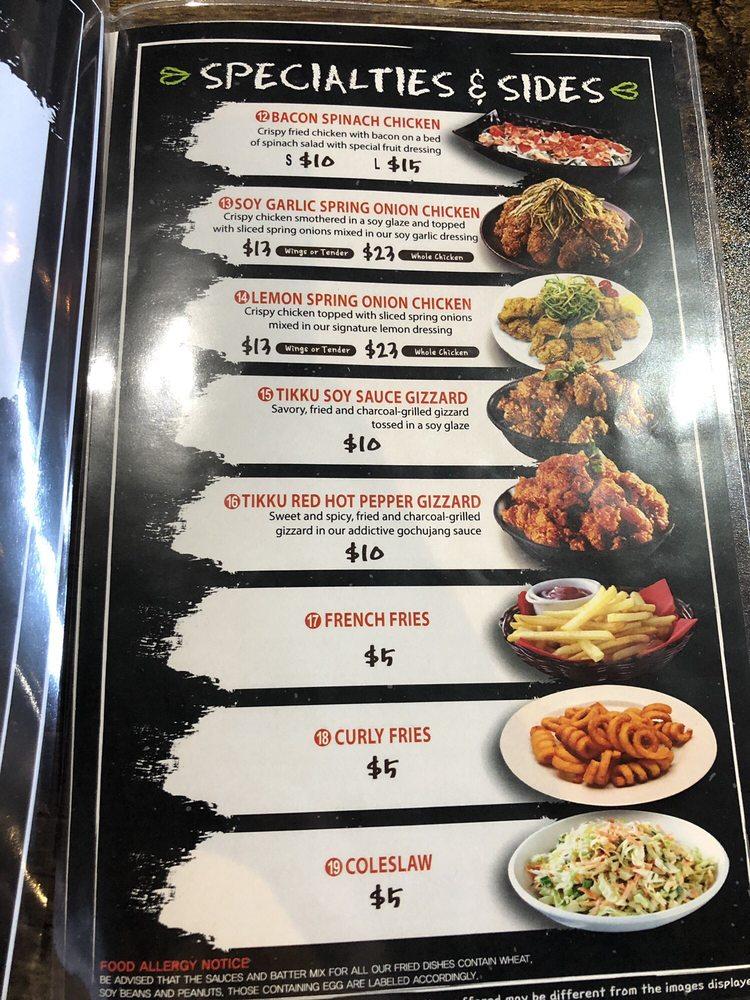 Menu at Choong Man Chicken restaurant, Duluth