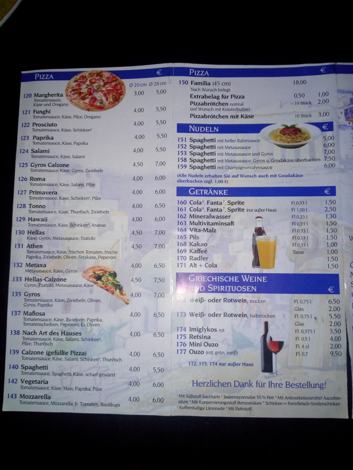 Speisekarte von Hellas Grill restaurant, Ahlen