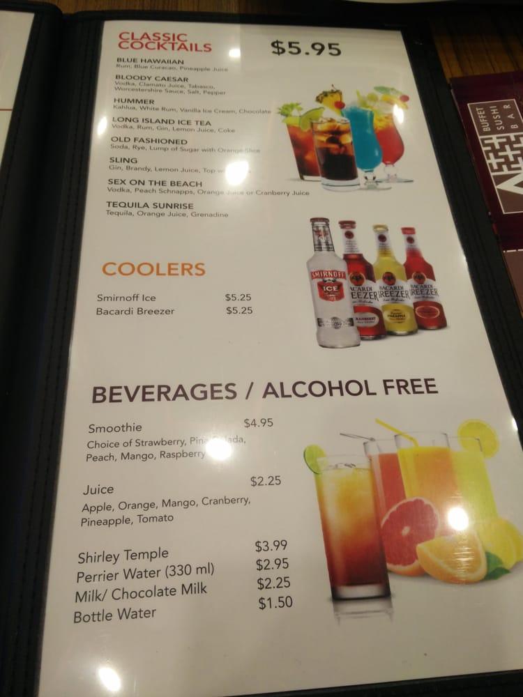 Menu at A+ Buffet Sushi Bar, Calgary