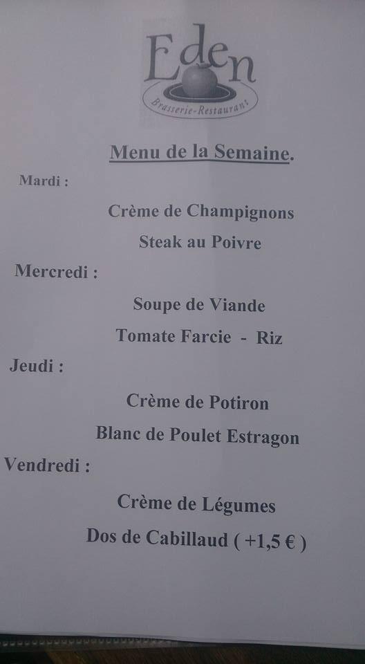 Menu at Eden, Anderlecht