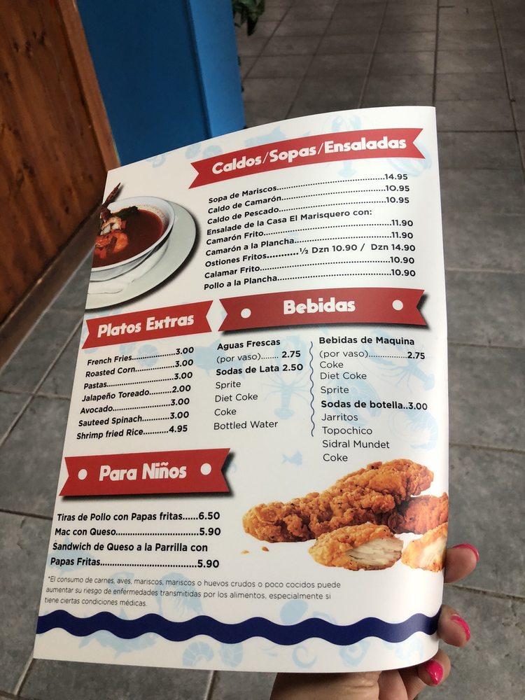 Menu at Ostioneria El Marinero restaurant, Houston