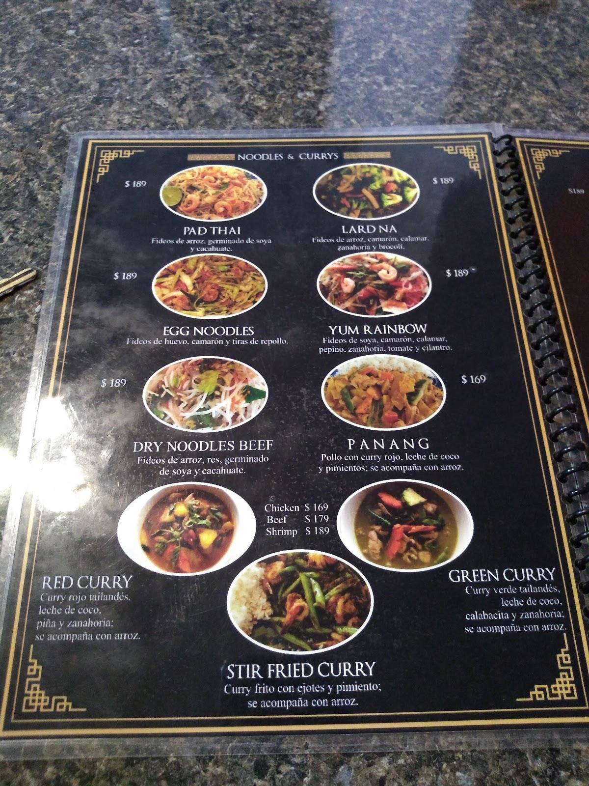 Carta del restaurante THAI FOOD - Chao Phraya Chihuahua, Chihuahua ...