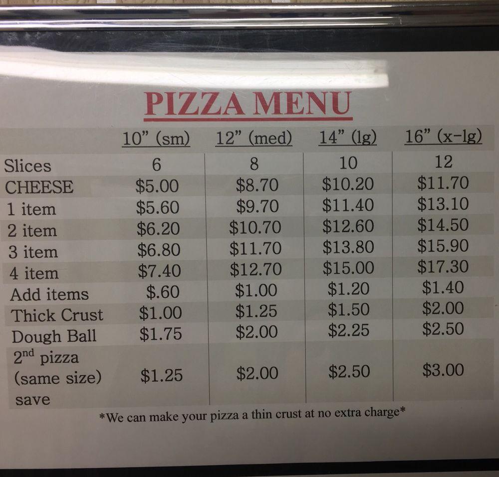 Menu at Peppi's Pizza pizzeria, Somerset Center