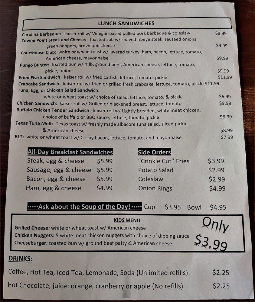 Menu at Princess Anne County Grill restaurant, Virginia Beach, Dam Neck Rd