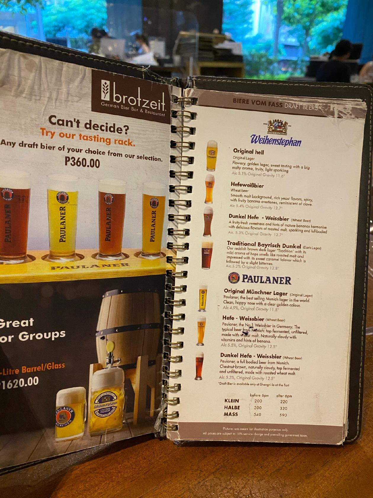Menu at Brotzeit BGC restaurant, Taguig, GF6 Ground Floor Shangrila ...