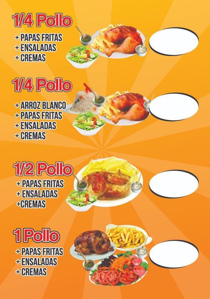 Menu at El Gran Pollon - Pollos a la Brasa restaurant, Huaraz