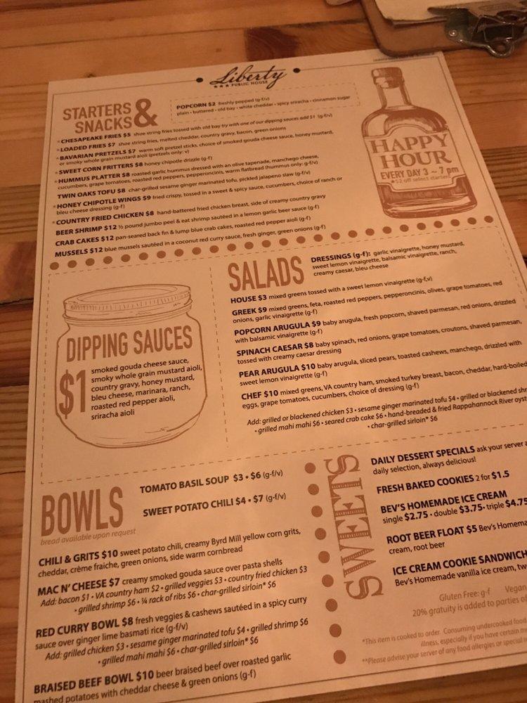 Carta de Liberty Public House, Richmond
