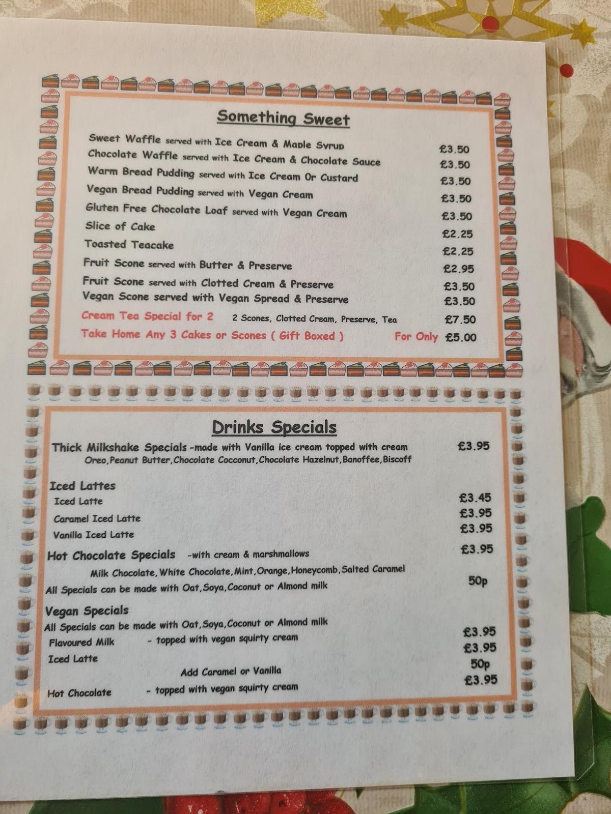 Menu at That Little Tea Shop cafe, Romsey